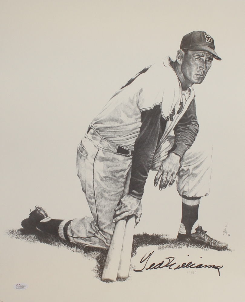 Ted Williams Signed LE Red Sox 16x20 Lithograph #17/99 (JSA LOA ...