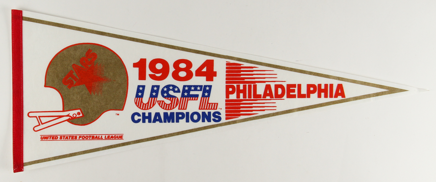 Vintage 1984 Philadelphia Stars USFL Champions Pennant | Pristine Auction