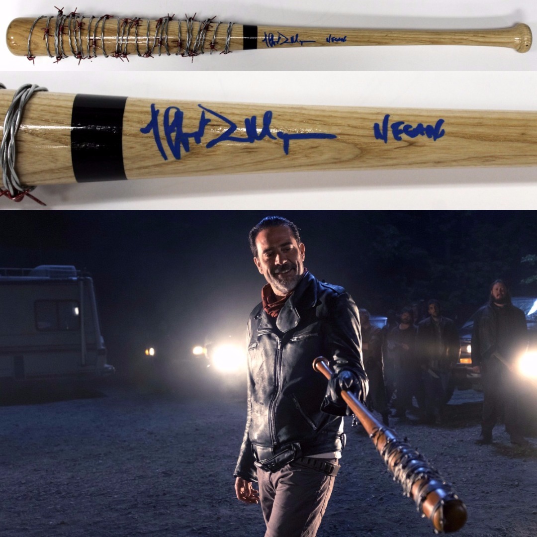 Jeffrey Dean Morgan Signed The Walking Dead "Lucile" Barbed Wire Prop ...