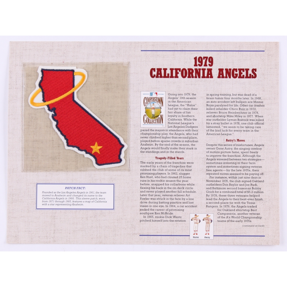 Official Cooperstown Collection 1979 California Angels Patch Card with ...