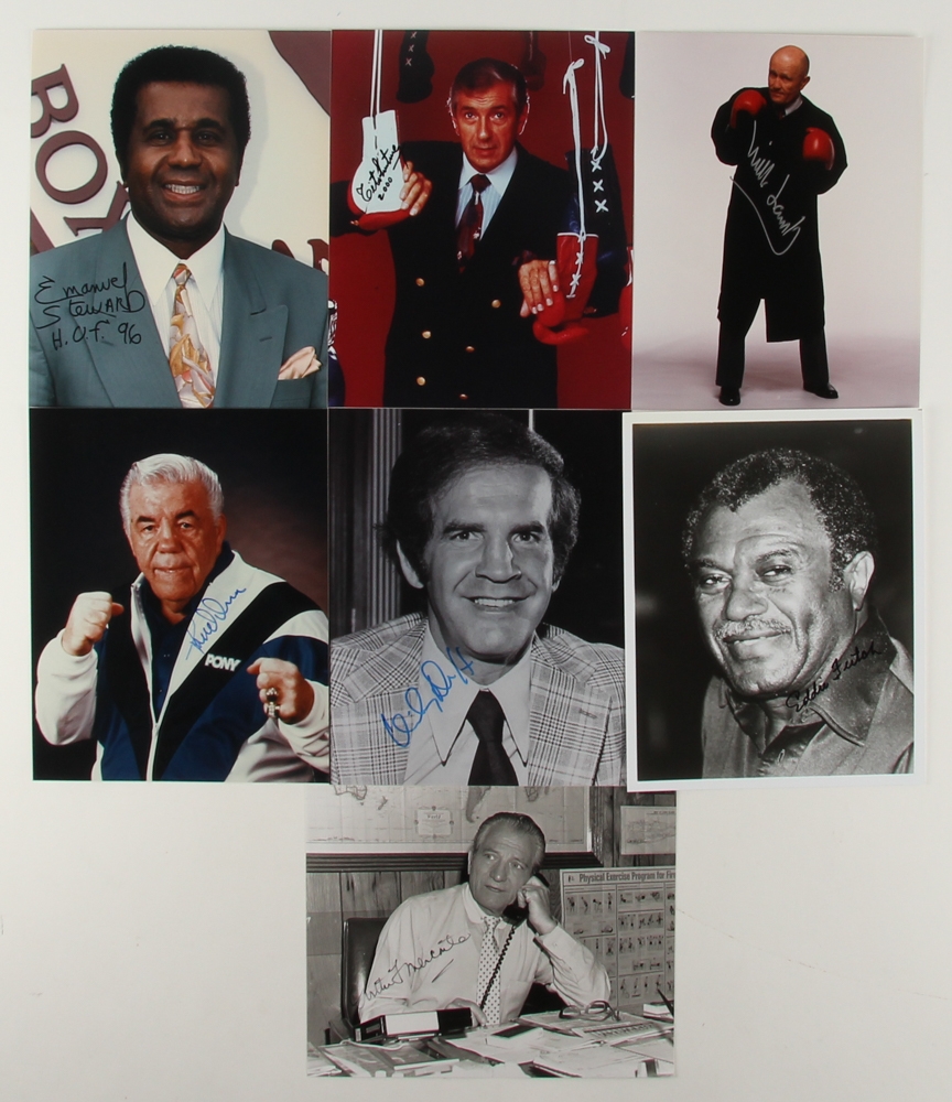 Lot of (7) Signed Boxing Promotors, Referees & Trainers 8x10 Photos ...