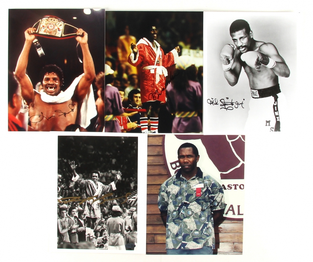 Lot of (5) Signed 1976 Olympic Boxing Champion 8x10 Photos with Sugar ...