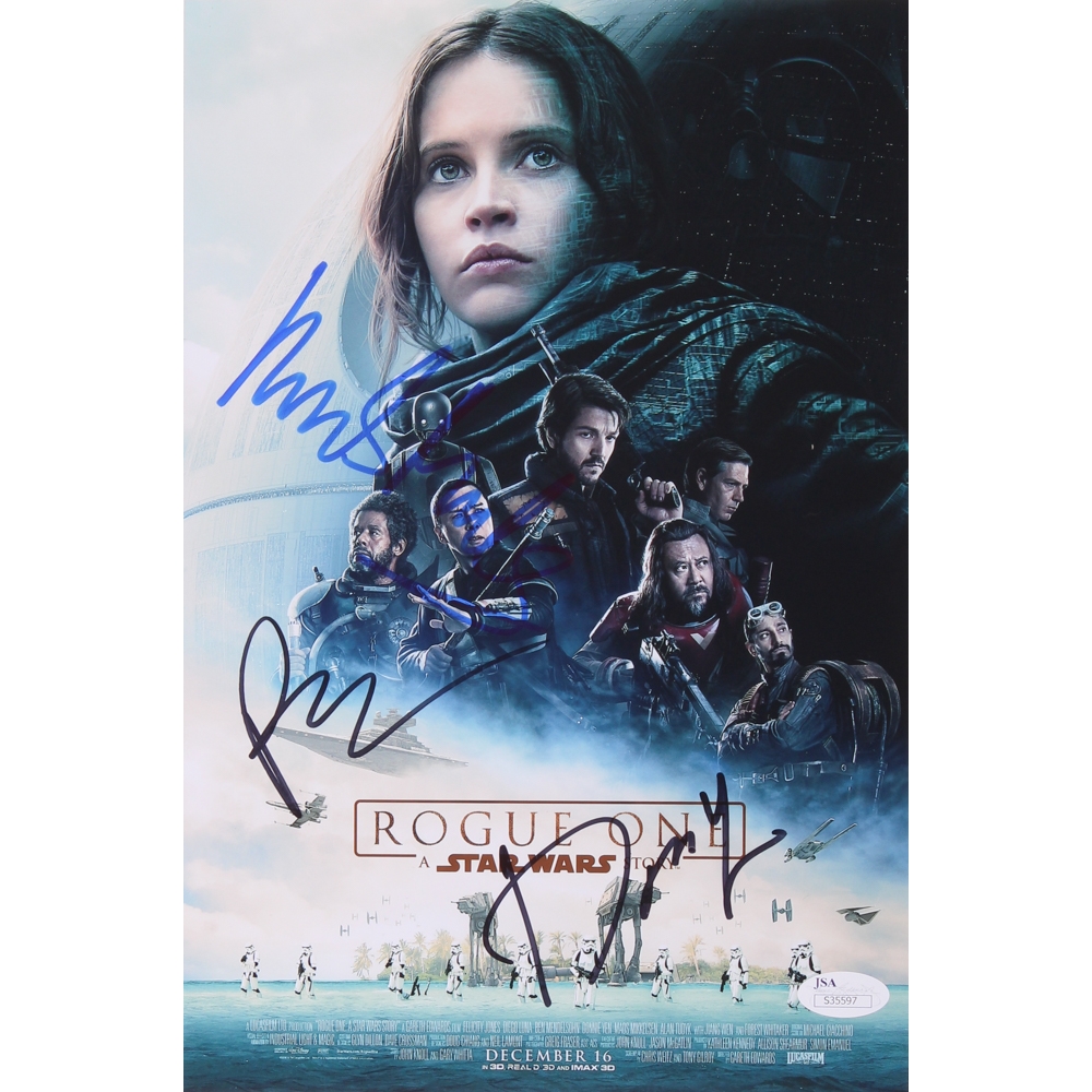 Felicity Jones, Mads Mikkelsen & Donnie Yen Signed "Rogue One: A Star ...