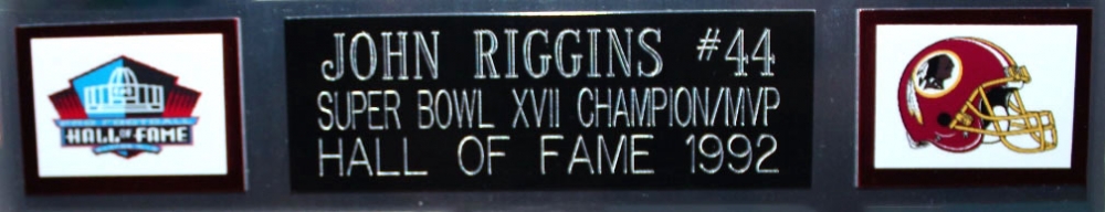 John Riggins Signed Redskins 35" x 43" Custom Framed Jersey Inscribed ...