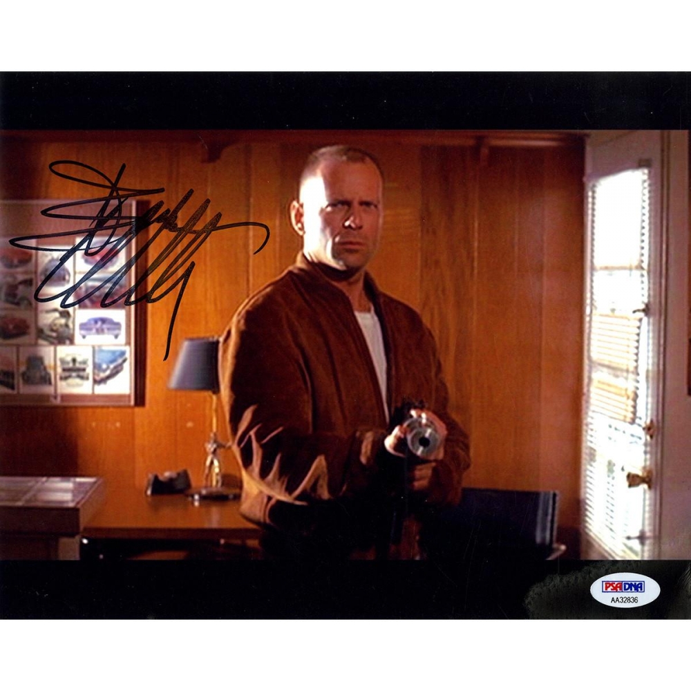 Bruce Willis Signed Looper 8x10 Photo (PSA COA) | Pristine Auction