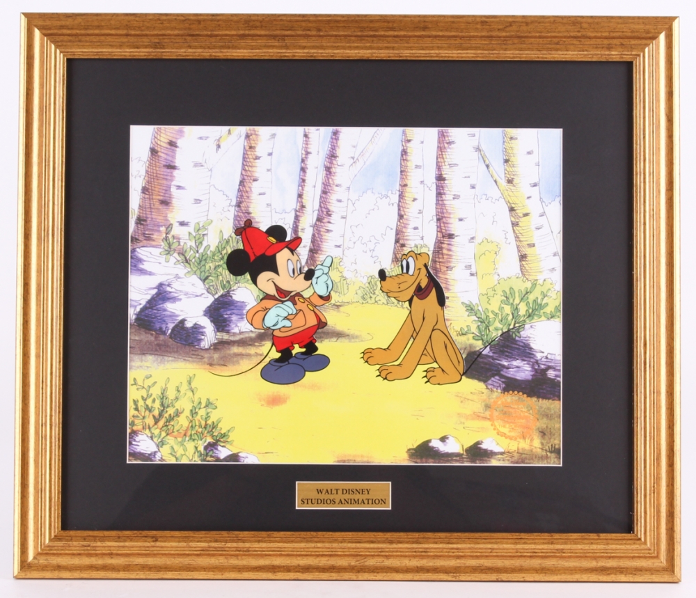Mickey Mouse & Pluto "The Pointer" LE 17" x 21" Custom Framed Animation ...