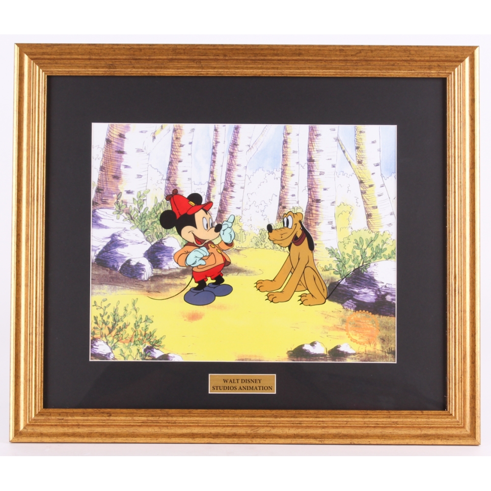 Mickey Mouse & Pluto "The Pointer" LE 17" x 21" Custom Framed Animation ...