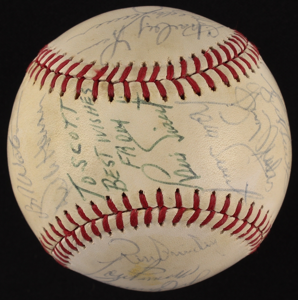 1980 New York Yankees Baseball Team Signed by (28) with Goose Gossage ...