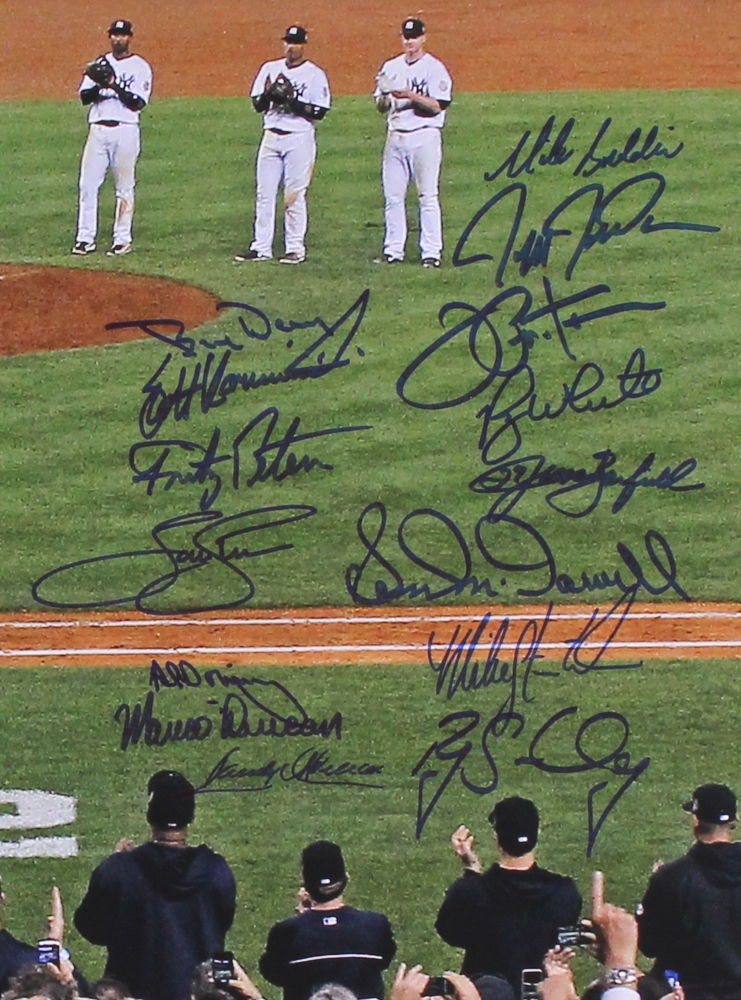 Mariano Rivera Yankees 16x20 Photo Signed by (41) with Hector Lopez, Jimmy Key, Bobby Shantz ...