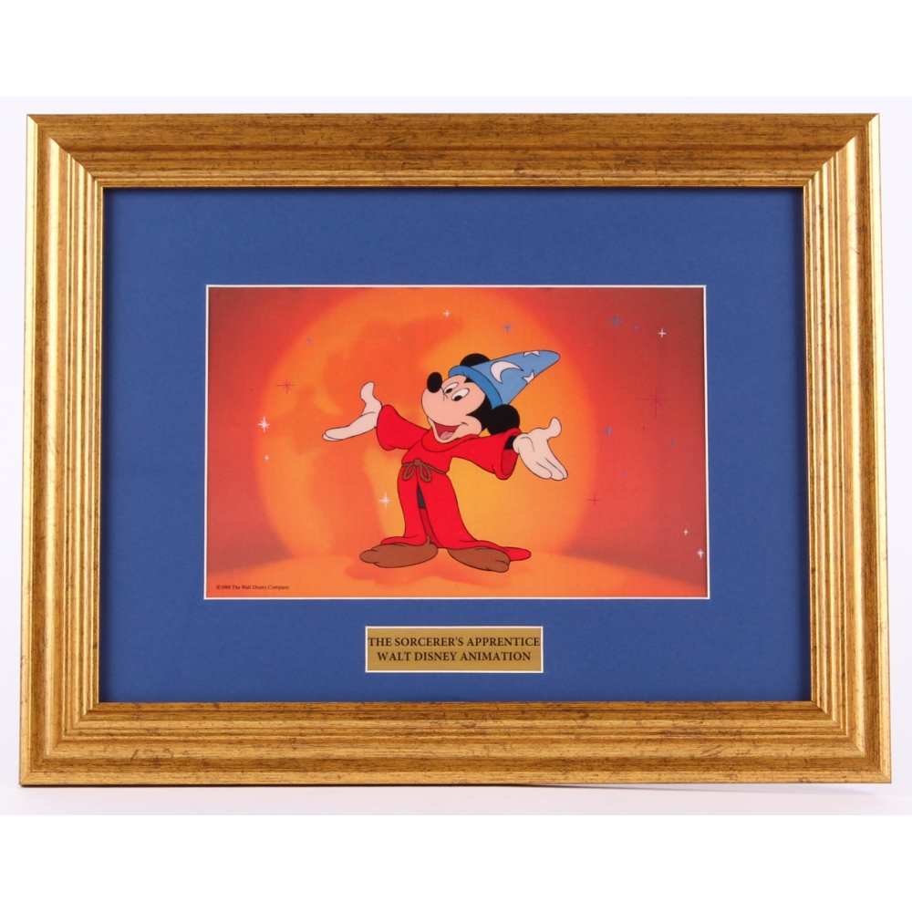 Mickey Mouse "Sorcerer" 12.75" x 16" Custom Framed Disney Animation ...