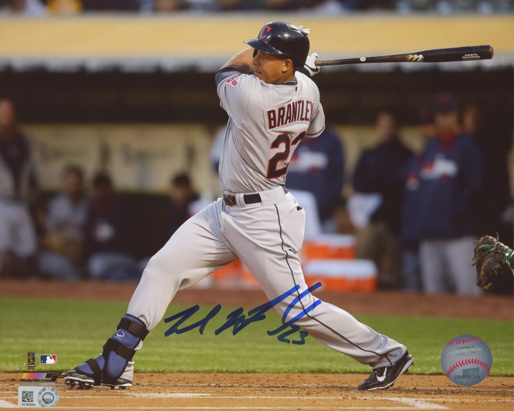 Michael Brantley Signed Indians 8"x 10" Photo (MLB Hologram) | Pristine ...