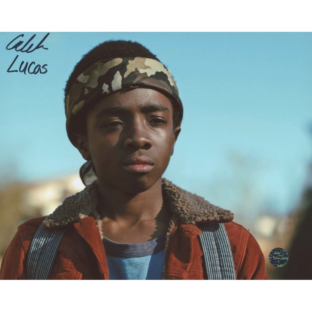 Caleb McLaughlin Signed "Stranger Things" Mini Me 8x10 Photo Inscribed "Lucas" (Legends COA ...