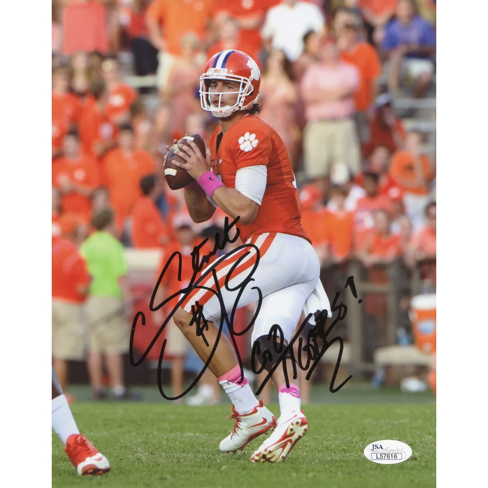 Cole Stoudt Signed Clemson Tigers 8x10 Photo Inscribed "Go Tigers ...