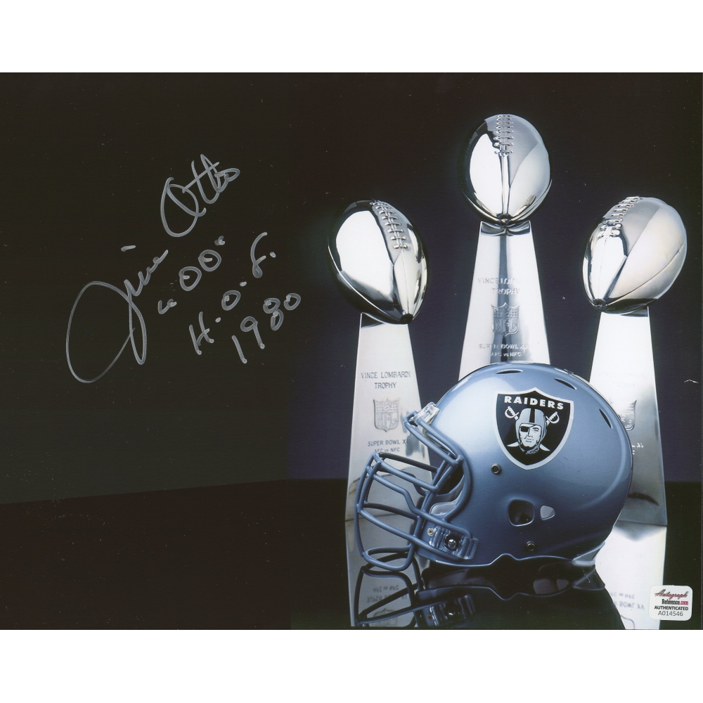 Jim Otto Signed Raiders 8x10 Photo Inscribed "HOF 1980" (Autograph ...