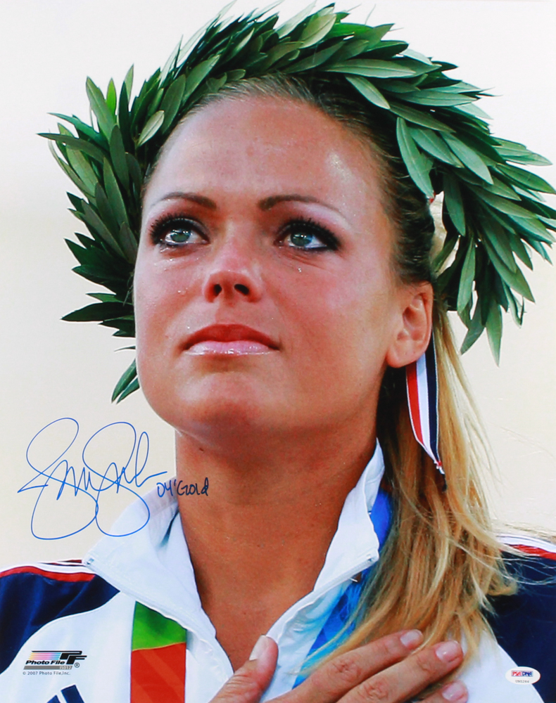 Jennie Finch Signed Arizona Wildcats 16x20 Photo Inscribed "04 Gold ...