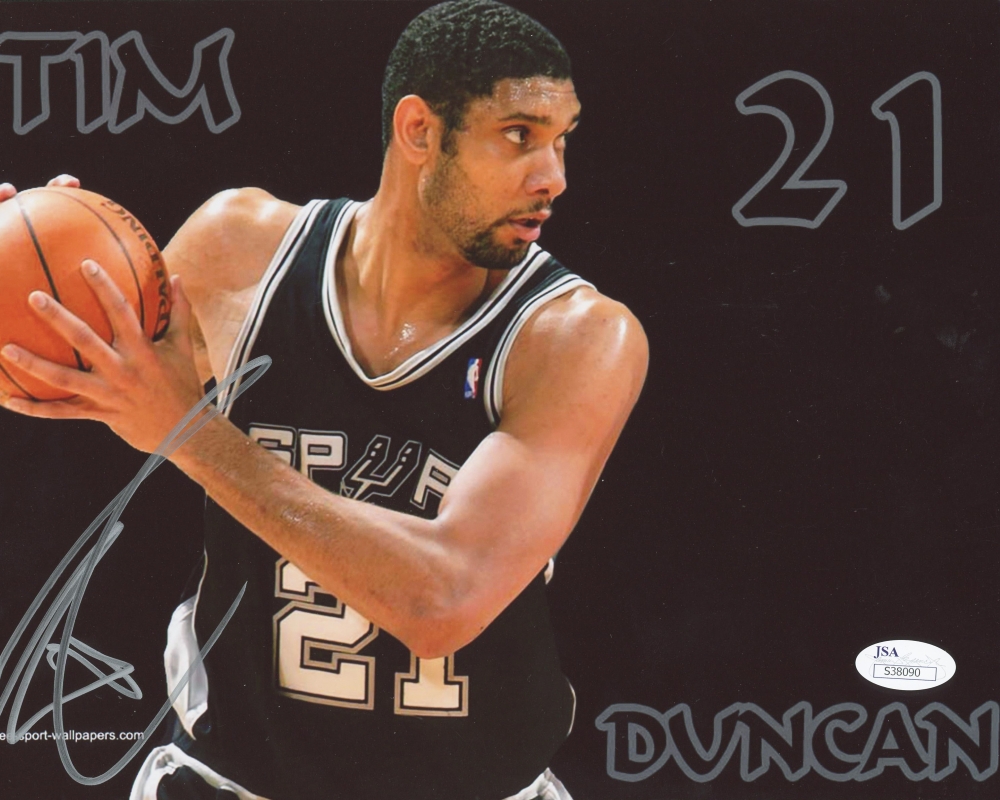 Tim Duncan Signed Spurs 8x10 Photo (JSA Hologram) | Pristine Auction