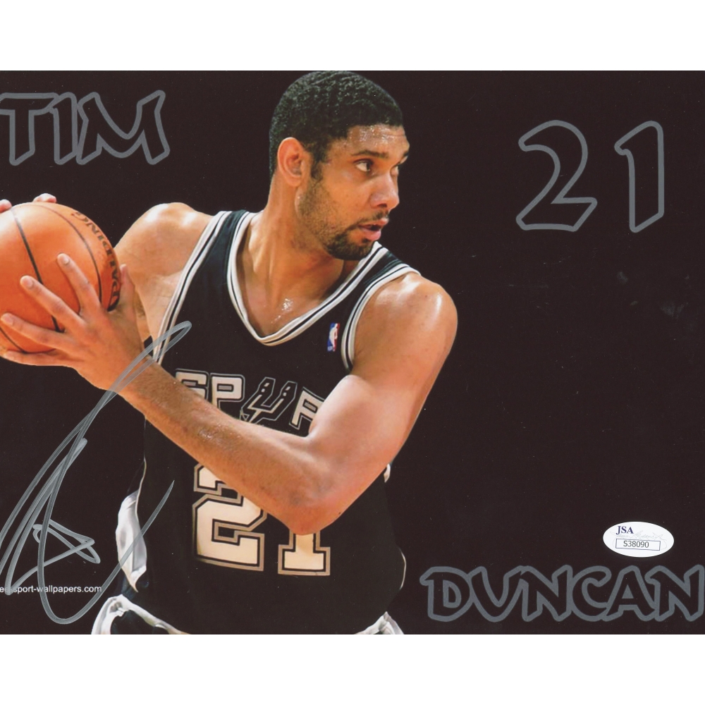 Tim Duncan Signed Spurs 8x10 Photo (JSA Hologram) | Pristine Auction