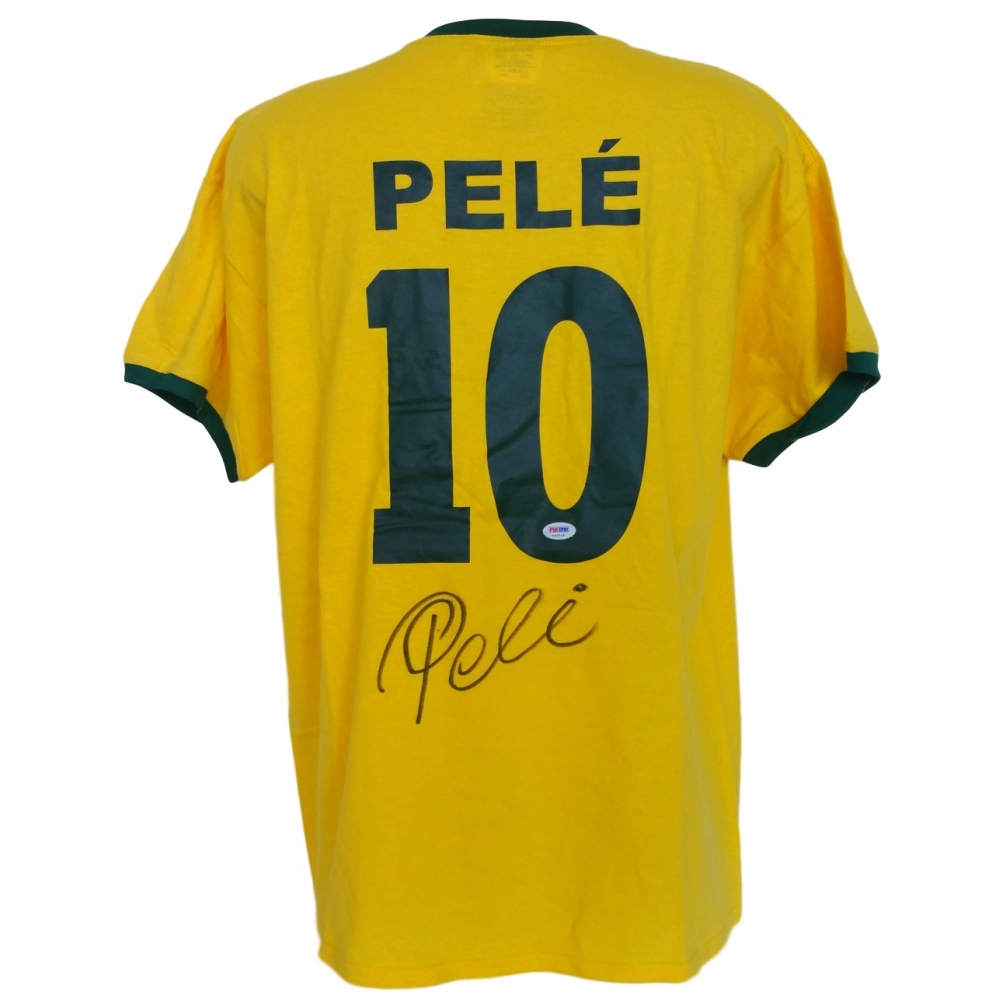 Pele Signed Team Brazil Jersey (PSA COA) | Pristine Auction