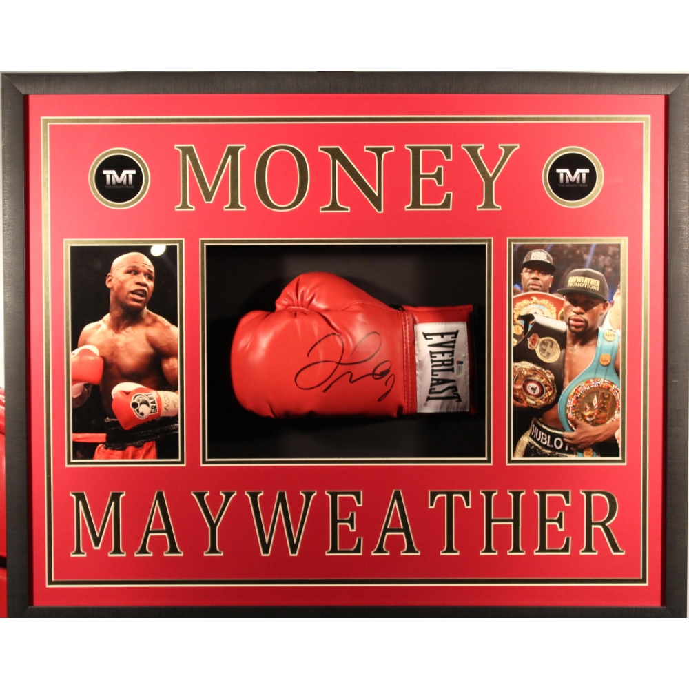 Floyd Mayweather Jr Signed "Money" 25x31x4 Custom Framed Boxing Glove ...