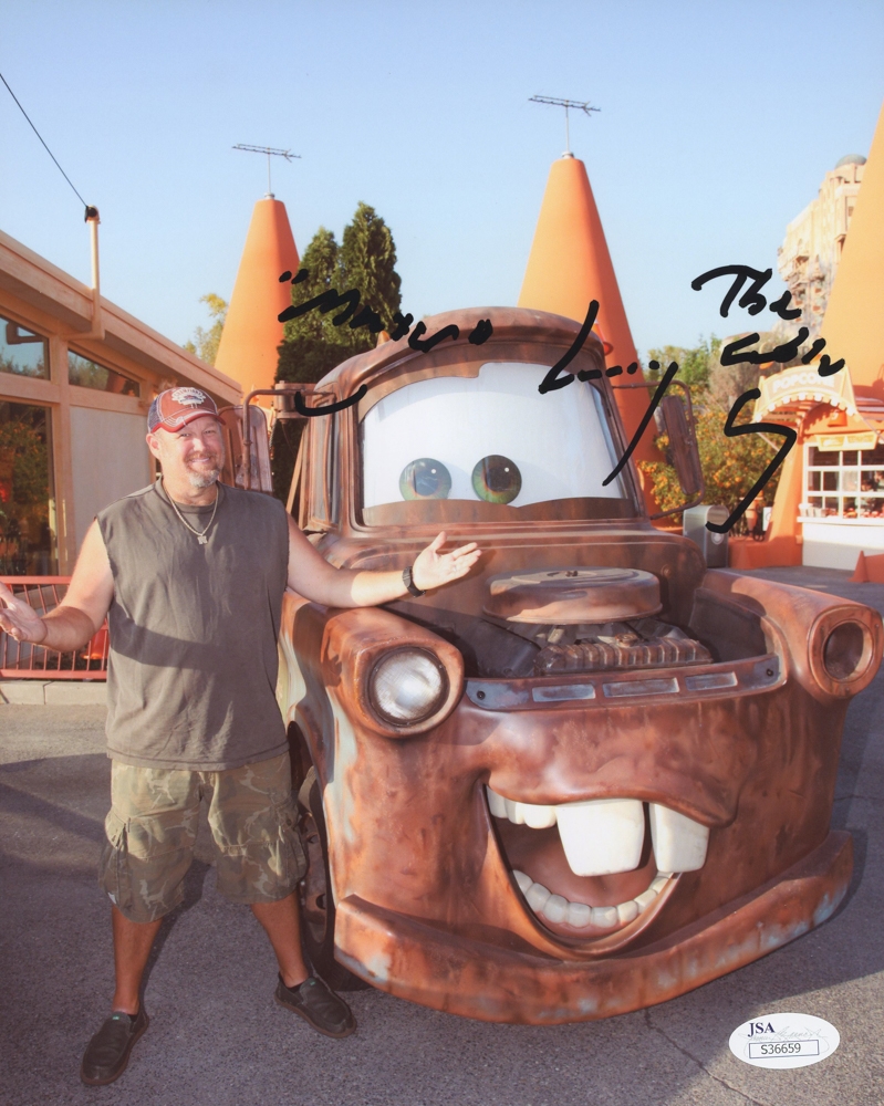 Larry the Cable Guy Signed "Cars" 8x10 Photo Inscribed "Mater" (JSA COA ...