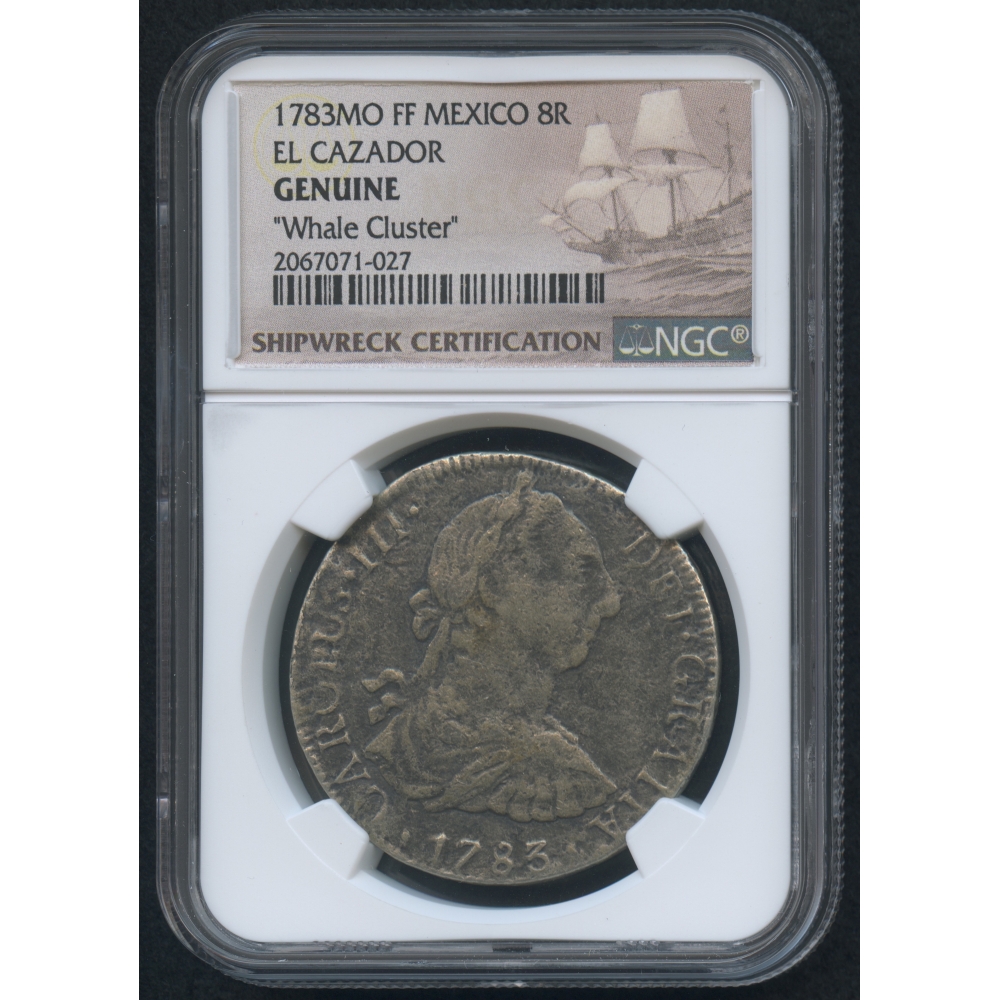 1783 8 Reales MO FF Silver Shipwreck Coin from the El Cazador "Whale ...