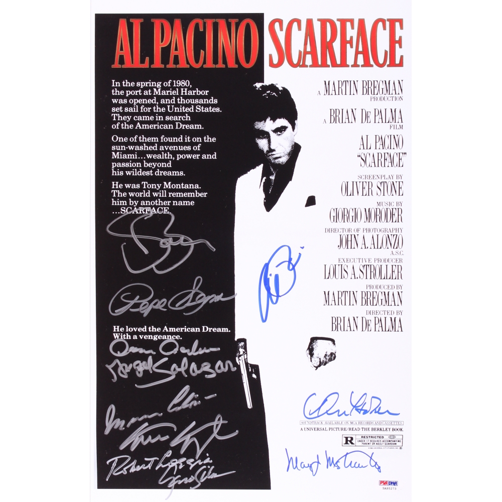 "Scarface" 11" x 17" Poster Print Signed by (11) with Al Pacino, Pepe ...
