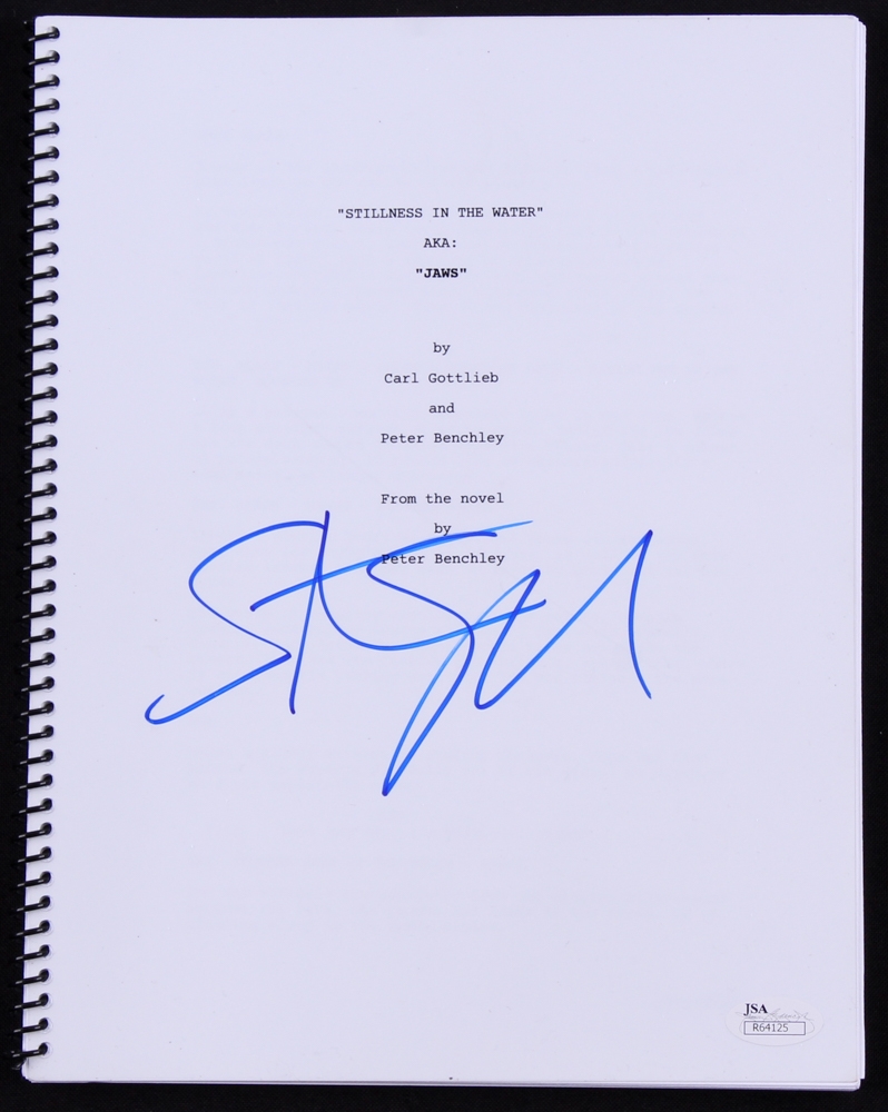 Steven Spielberg Signed "Jaws" Full Script (JSA COA) | Pristine Auction