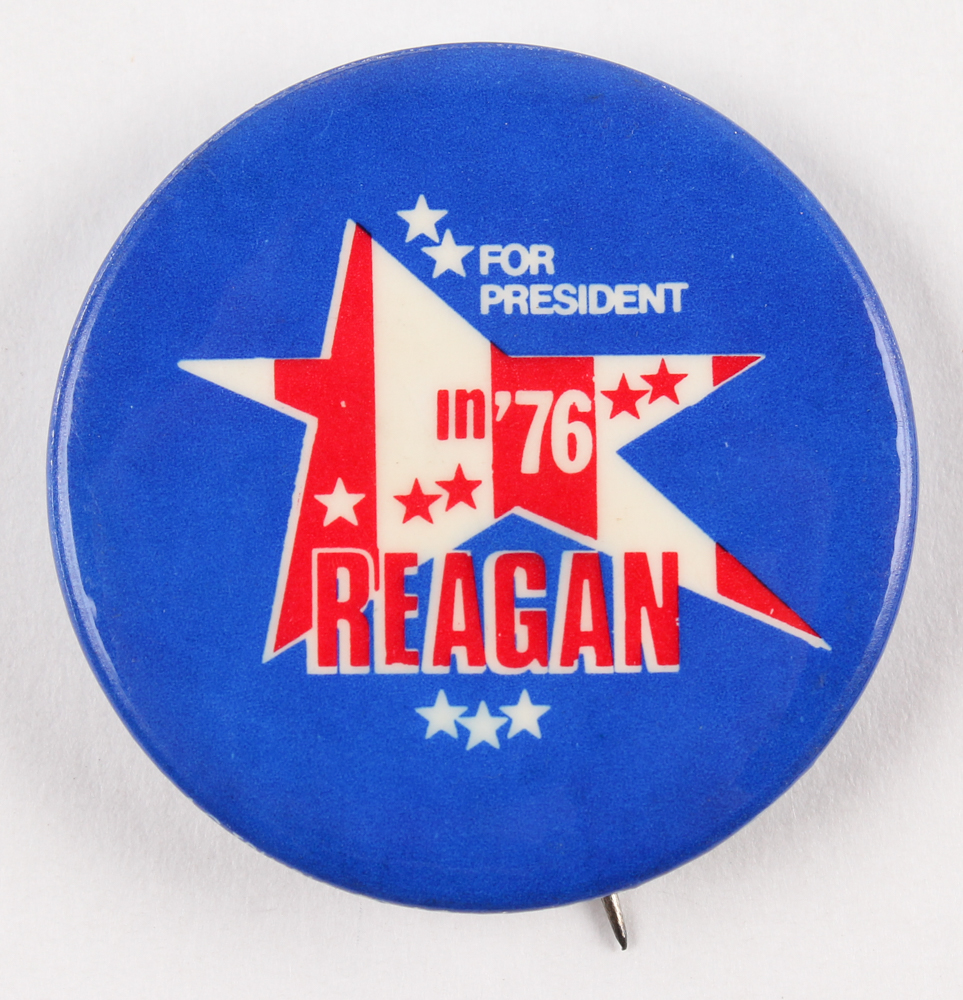 Vintage 1976 First Presidential Run Ronald Reagan Campaign Pin ...
