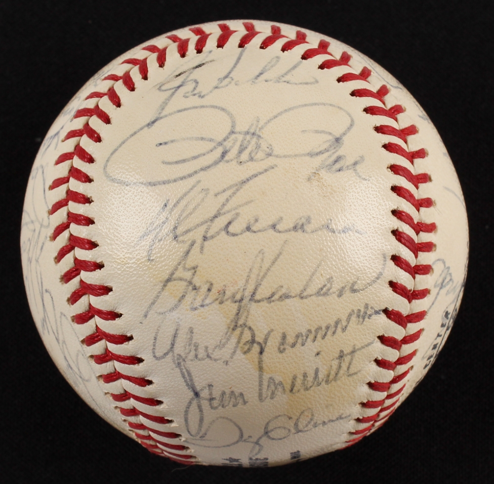 1971 Cincinnati Reds Team-Signed ONL Baseball with (18) Signatures ...