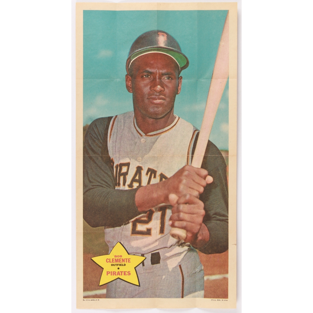 1969 Roberto Clemente Topps 18.5 x 9.75 Posters Inserts #6 | Pristine ...