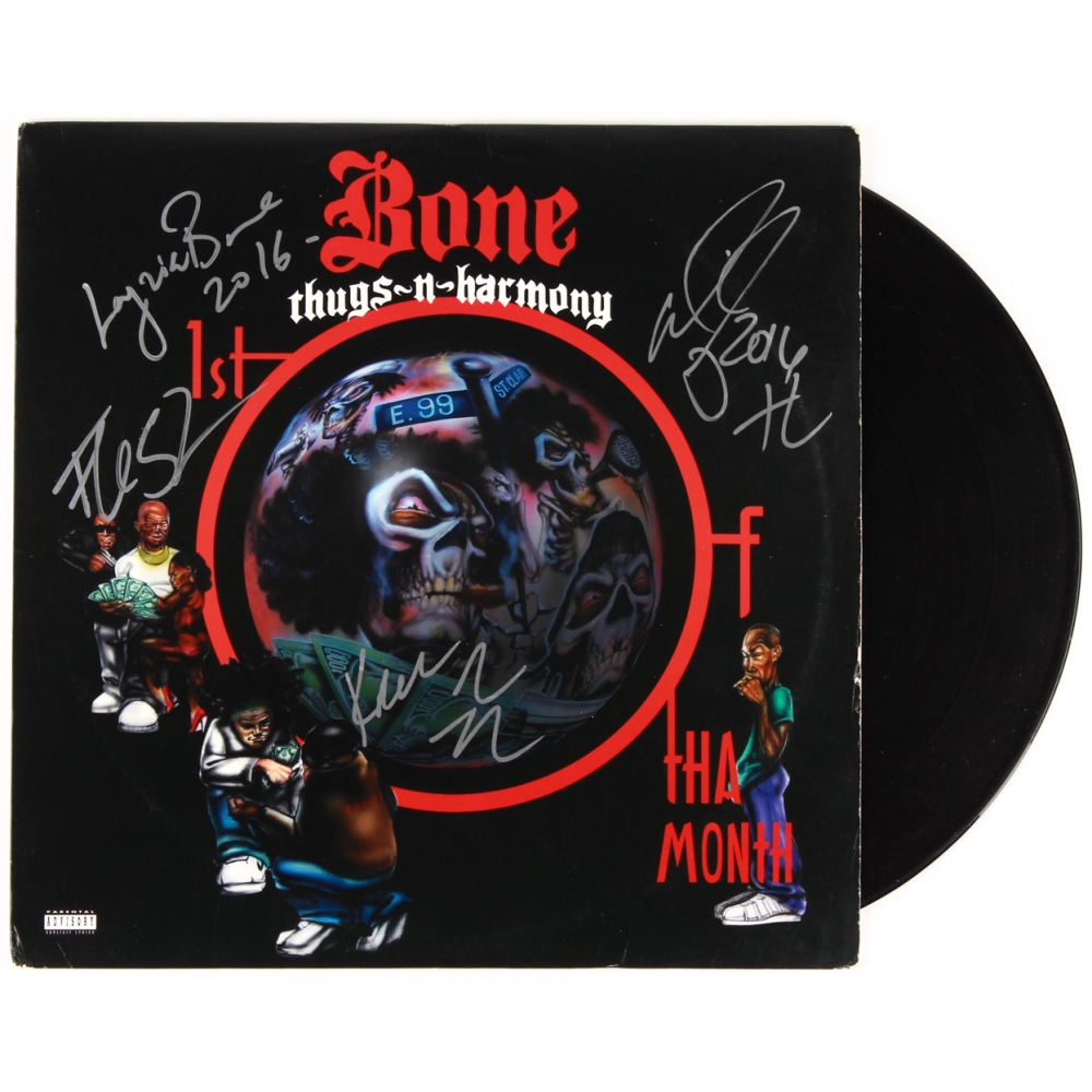 Bone Thugs-n-Harmony Signed "1st of Tha Month" Record Album with (4 ...