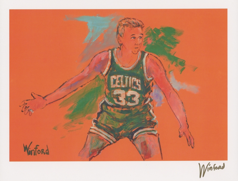 Winford Signed Larry Bird Celtics "Larry the Legend" 11"x 8" Lithograph ...