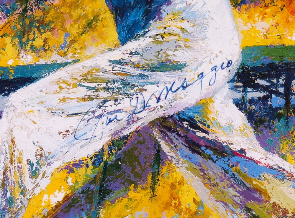 Joe DiMaggio Signed LE Yankees 29" x 32" Custom Framed Leroy Neiman ...
