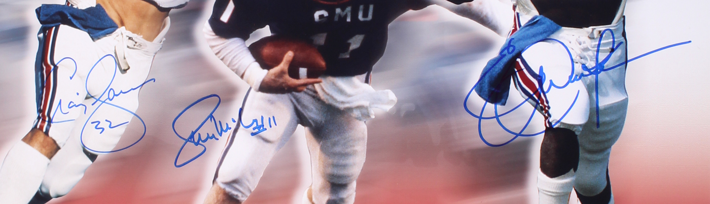 Eric Dickerson, Craig James & Lance McIlhenny Signed SMU Mustangs 'Pony ...