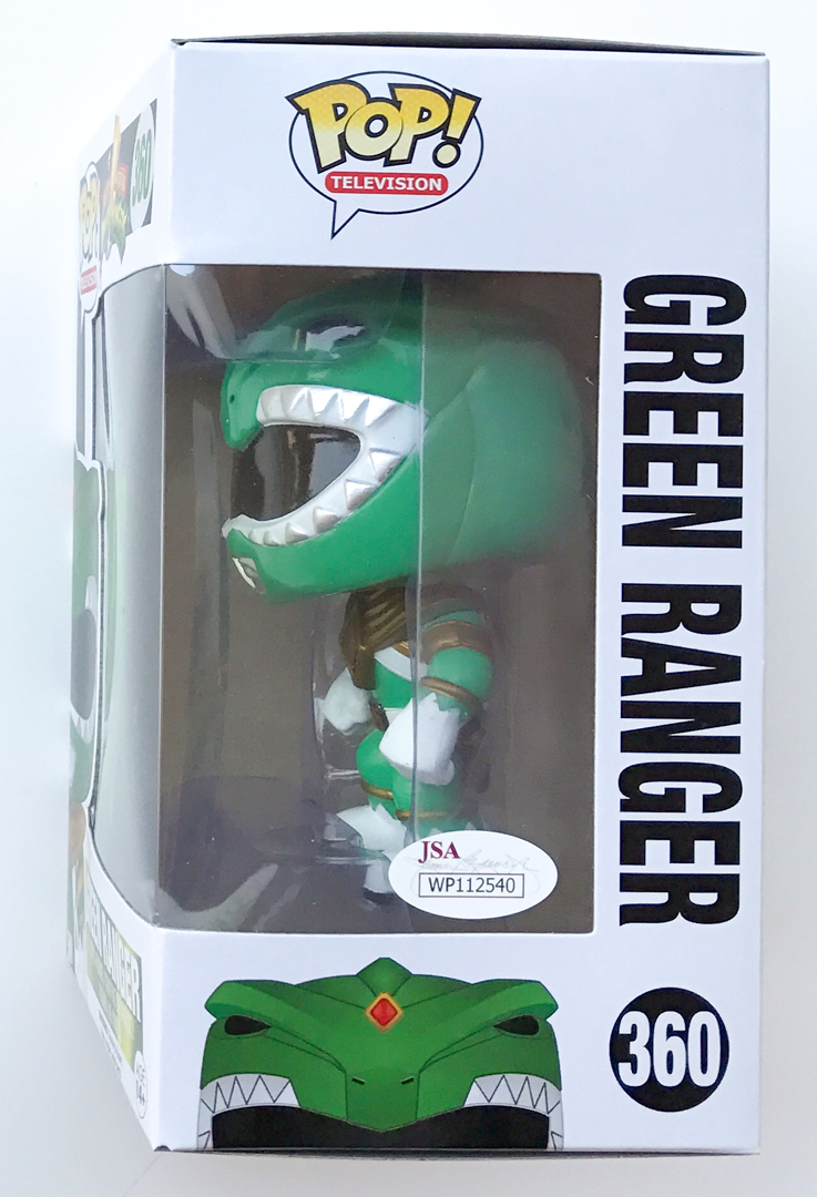 Jason David Frank Signed "Power Rangers" Green Power Ranger Funko Pop ...