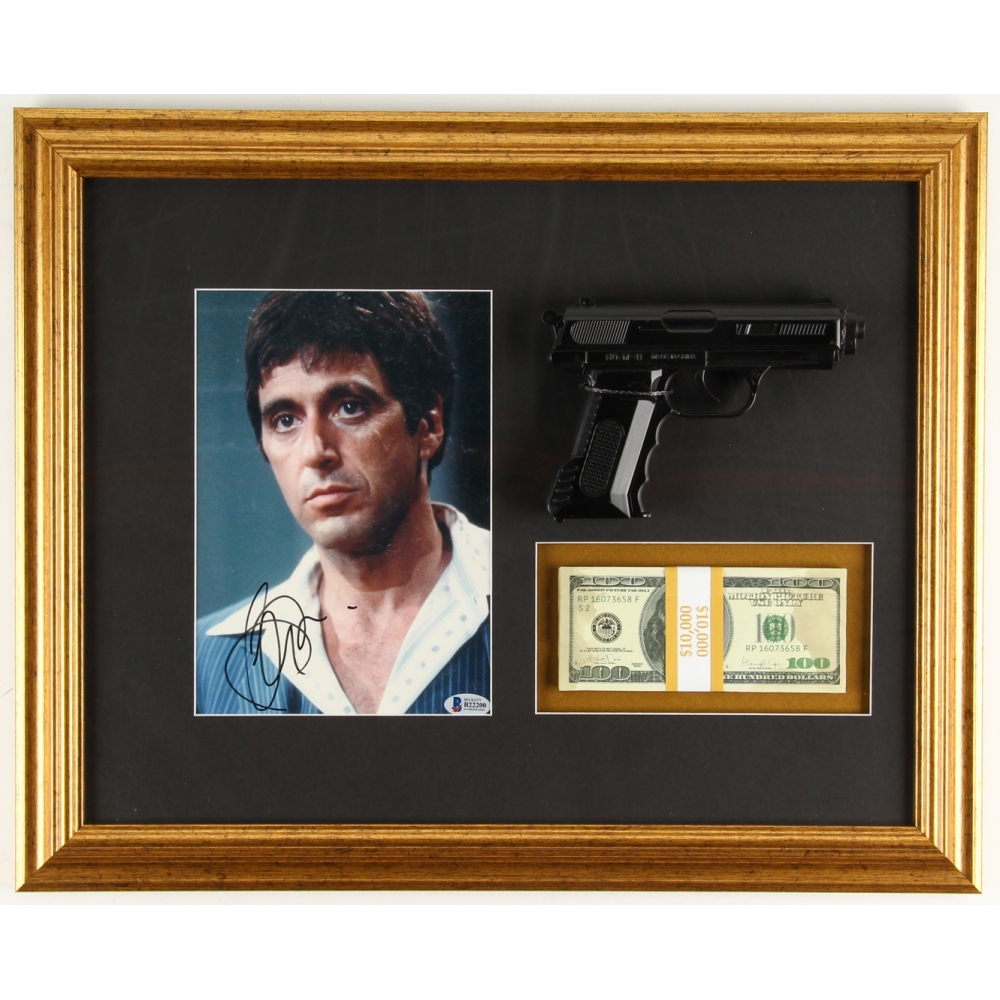 Al Pacino Signed "Scarface" 16.75" x 20.75" Custom Framed Display with ...