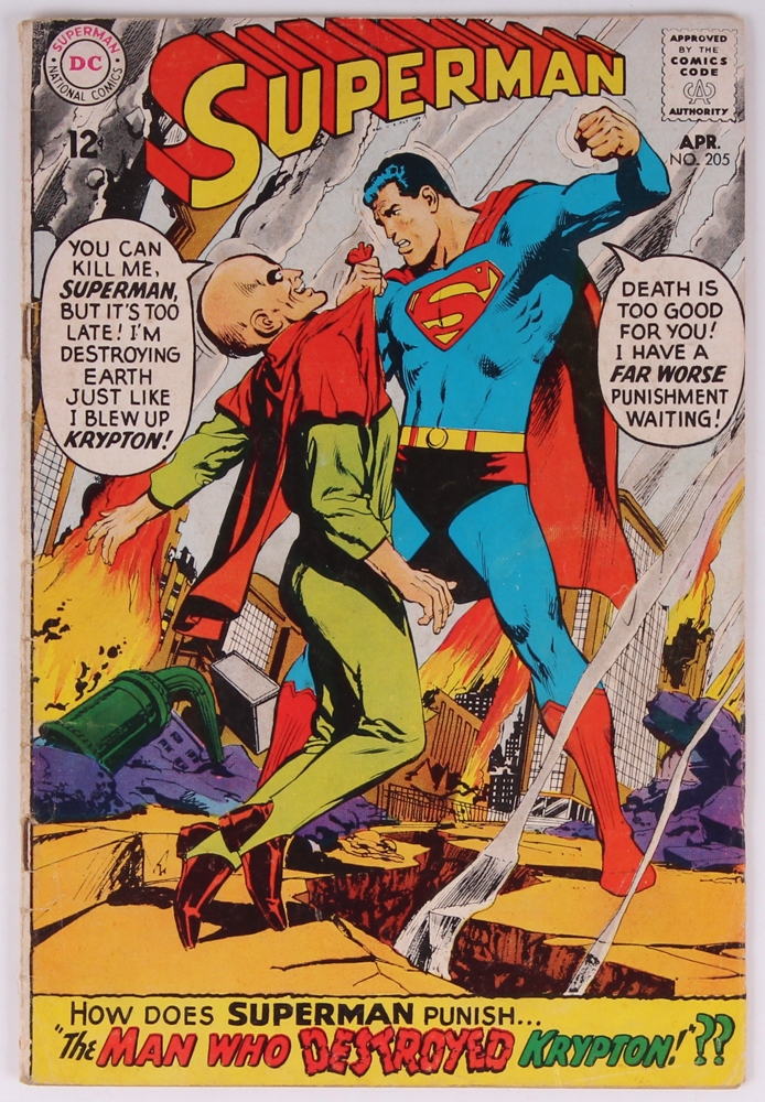 Vintage 1968 "Superman" Issue #205 DC Comic Book | Pristine Auction