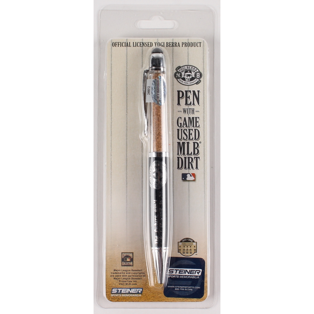 New York Yankees Yogi Perra Pen with Authentic Game-Used Yankee Stadium ...
