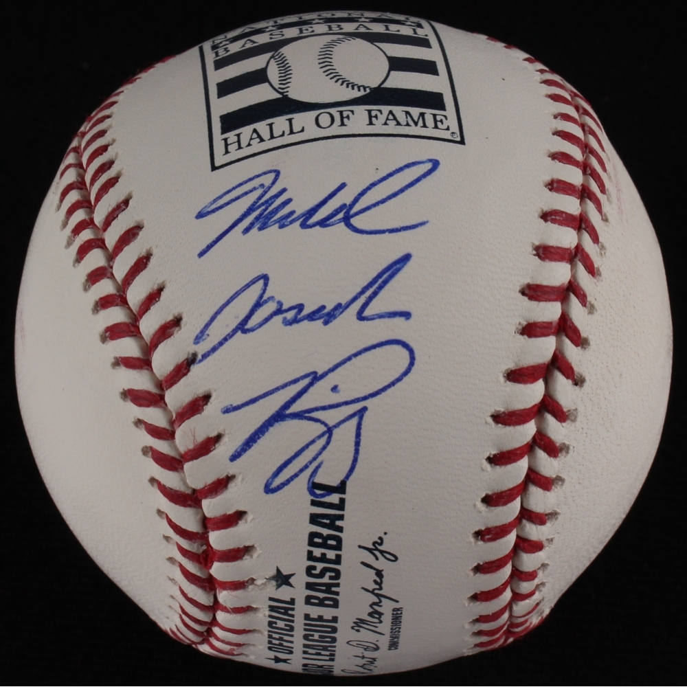 Mike Piazza Signed OML Hall of Fame Logo Baseball with Full Name ...