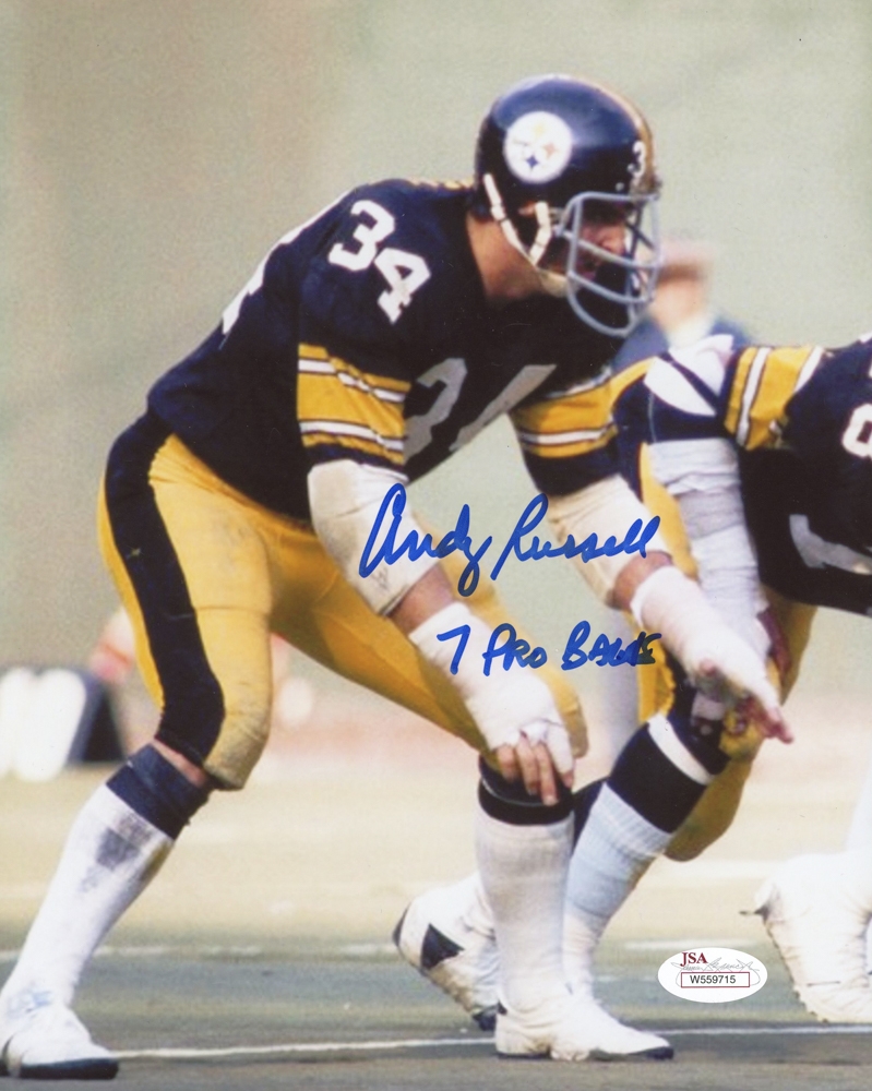 Andy Russell Signed Steelers 8x10 Photo Inscribed "7 Pro Bowls" (JSA ...