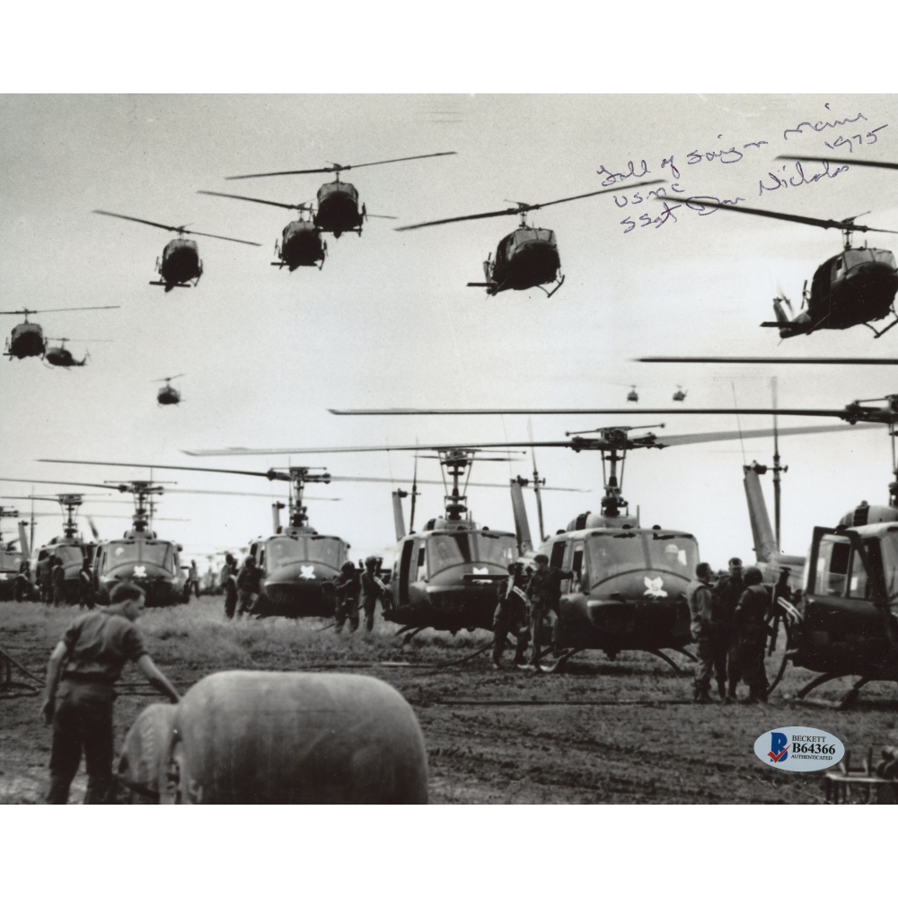 SSGT Don Nicholas Signed 8x10 Photo Inscribed "Fall of Saigon ...