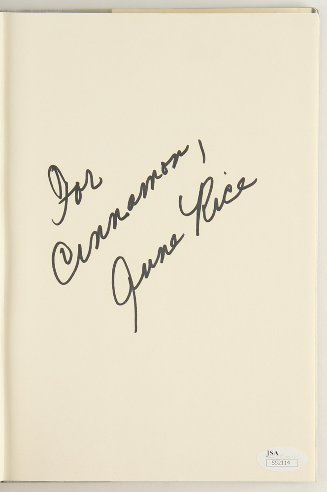 Anne Rice Signed 'The Tale of the Body Thief' Hardcover Book (JSA COA ...