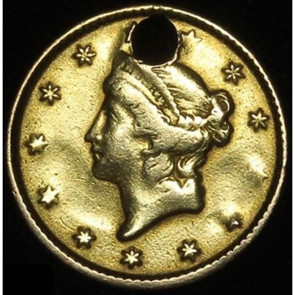 1853 $1 One Dollar Liberty Head Type 1 Gold Coin | Pristine Auction