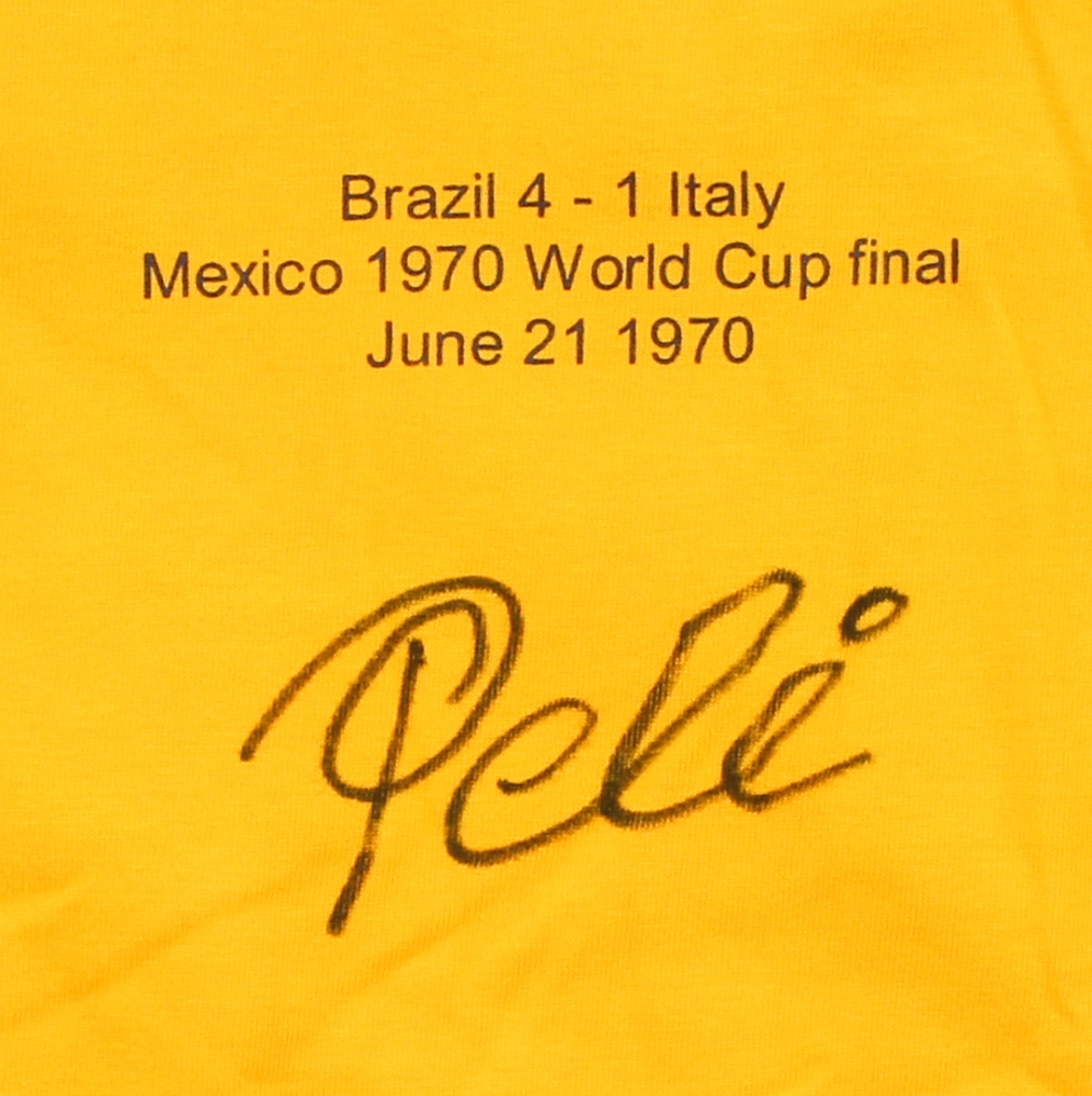 Pele Signed Team Brazil 1970 World Cup Finals Jersey (PSA Hologram ...