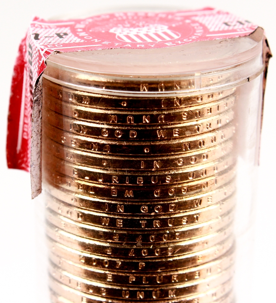 Ballistic Roll of (50) Never Circulated 2007 Presidential Dollars with ...