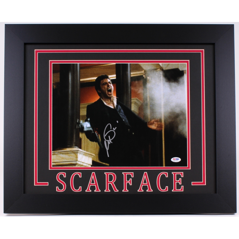 Al Pacino Signed "Scarface" 19.5" x 23.5" Custom Framed Photo (PSA COA ...