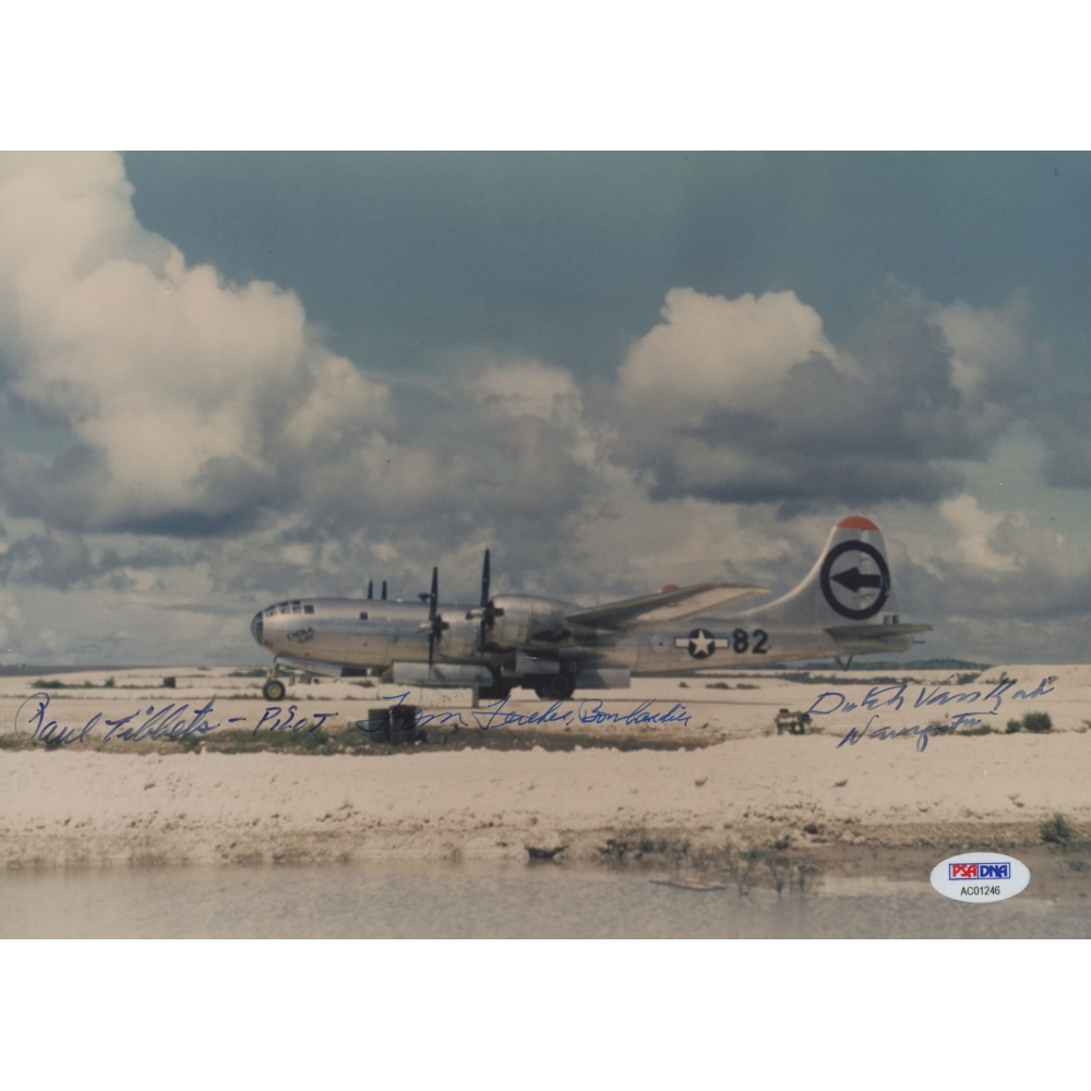 Paul Tibbets, Theodore "Dutch" Van Kirk, & Thomas Ferebee Signed "Enola ...