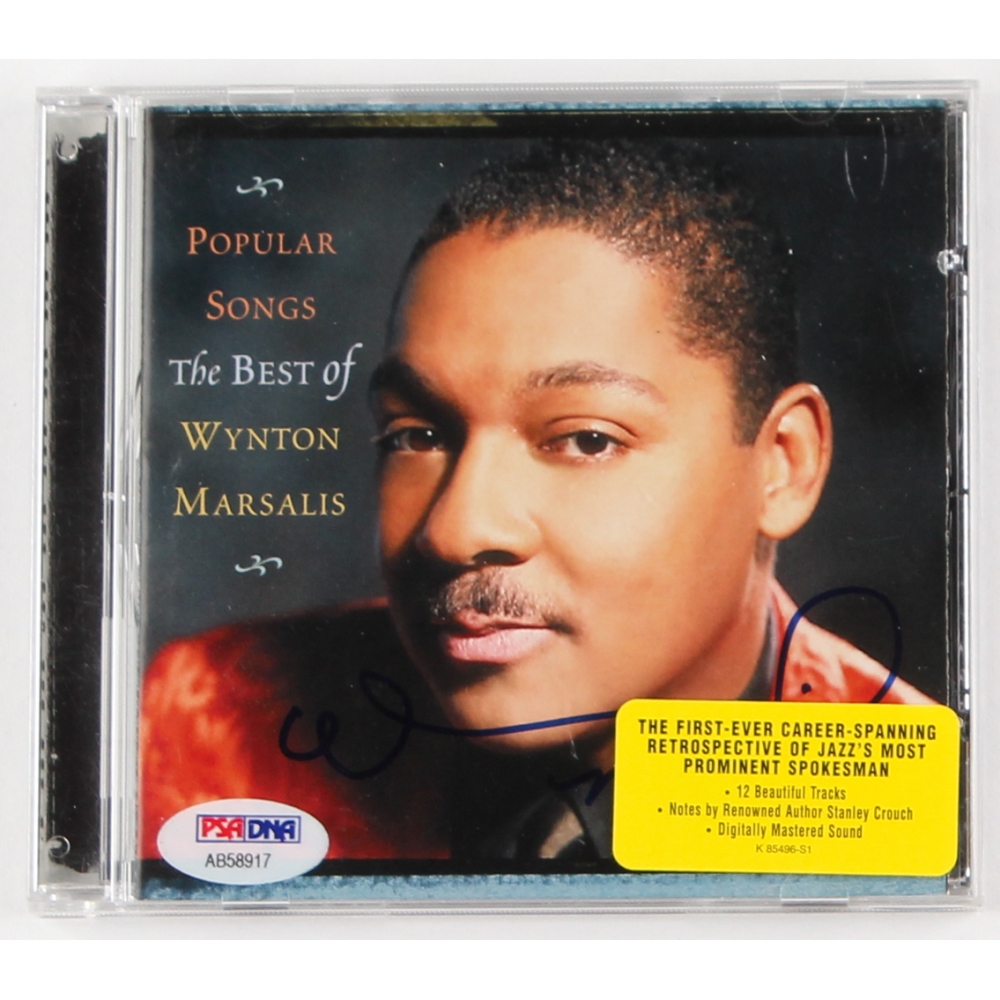 Wynton Marsalis Signed "The Best of Wynton Marsalis" CD Album Cover (PSA COA) | Pristine Auction