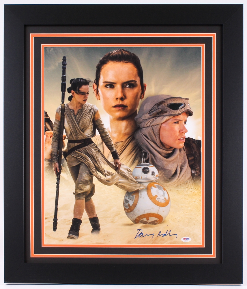 Daisy Ridley Signed Rey "Star Wars: The Force Awakens" 23.5" x 27.5 ...