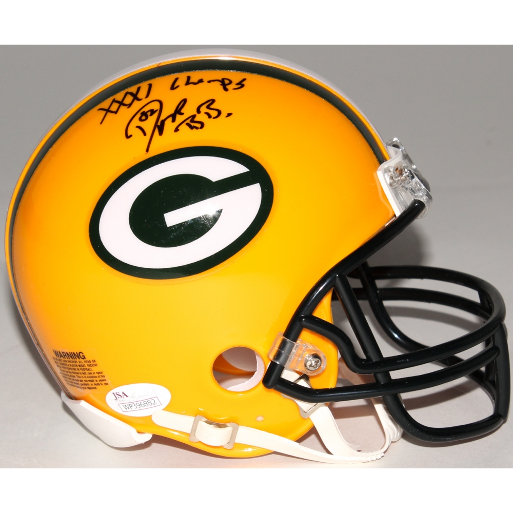 Don Beebe Signed Packers Mini-Helmet Inscribed "XXXI Champs" (JSA COA ...